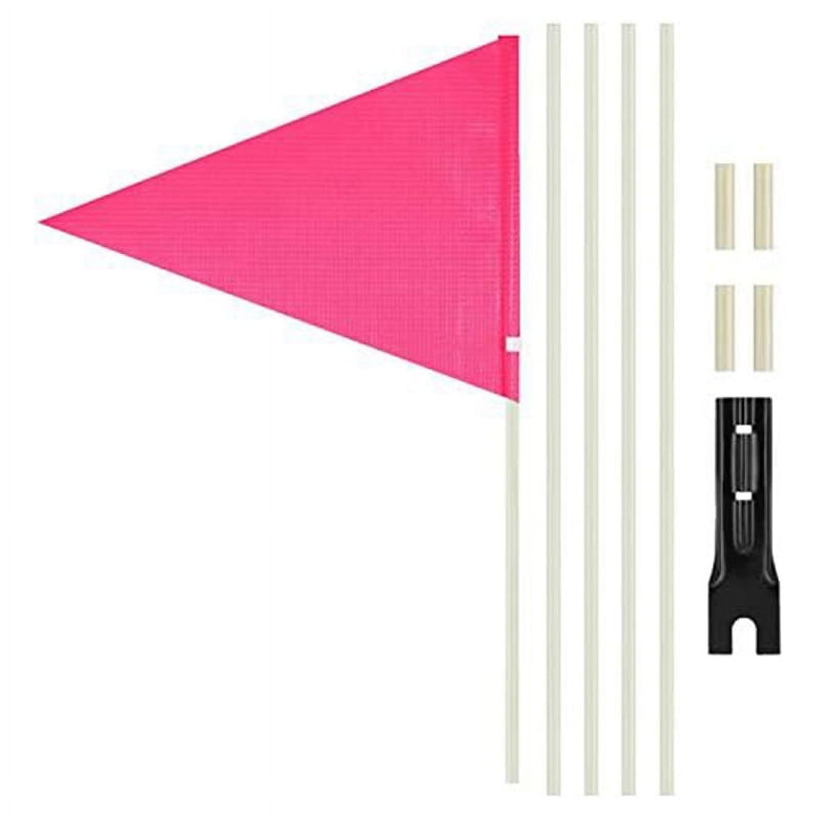 Bike Safety Flag with Pole Reflective Bike Trailer Safety Flag with ...