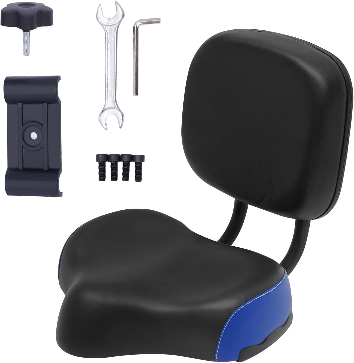 Bike Seat with Backrest, Comfortable Tricycle Bike Saddle Seat Rest ...