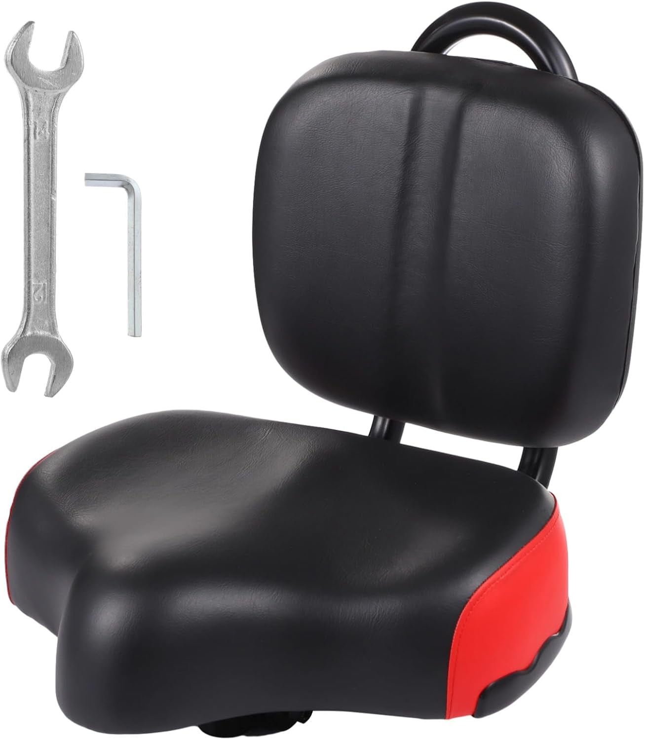 Bike Seat with Backrest,Extra Wide Bicycle Seat with Back Support,Extra ...