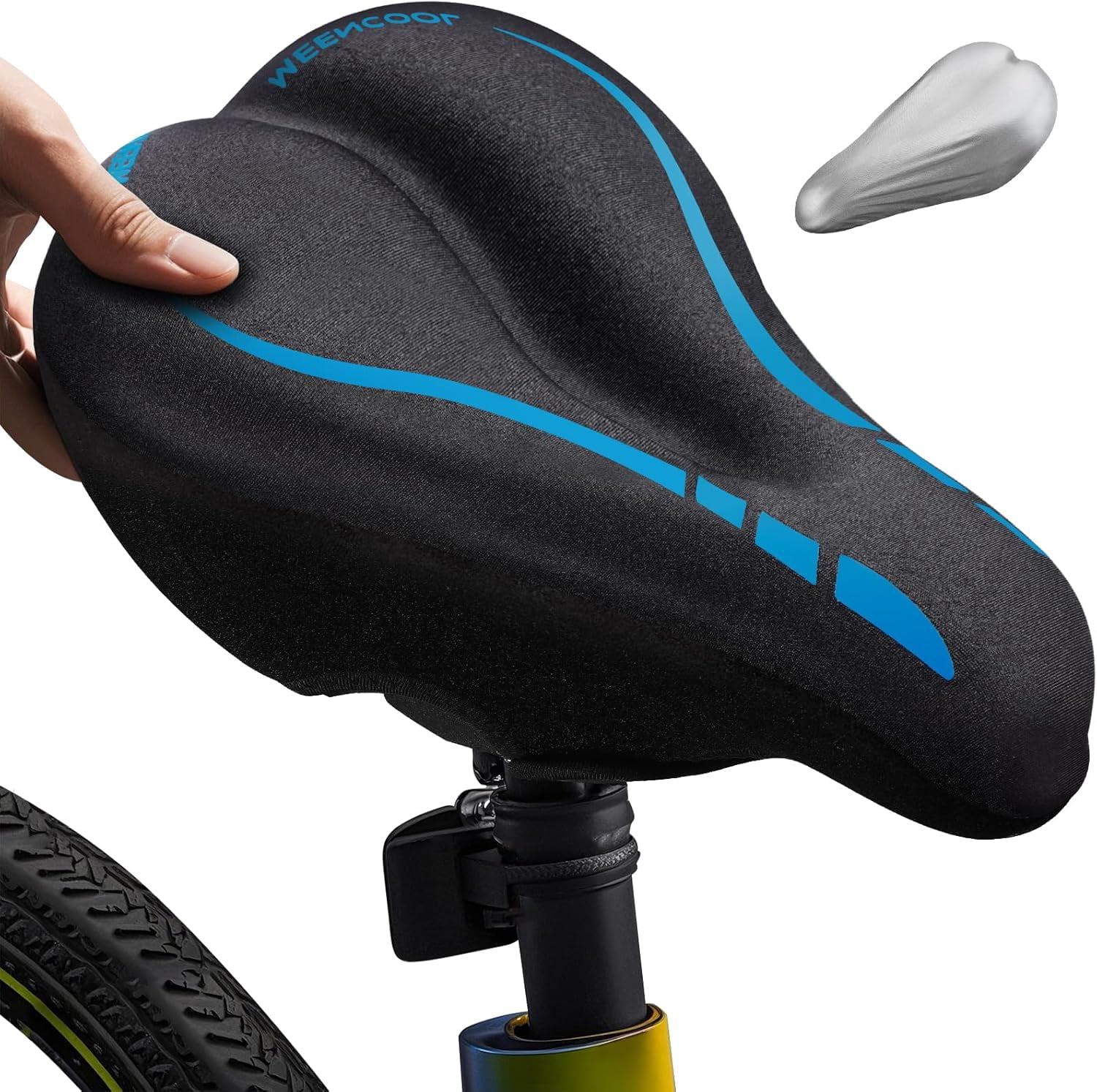 Bike Seat Cushion - Gel Padded Bike Seat Cover for Men Women Comfort ...