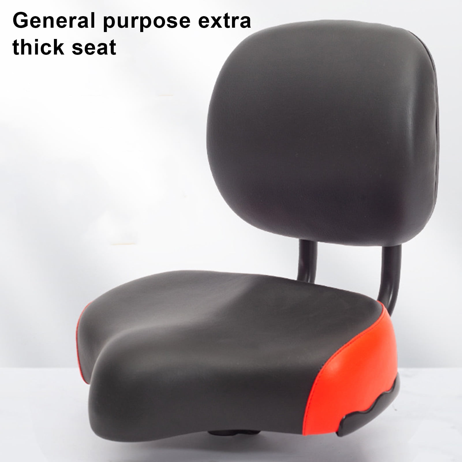 Bike Seat with Backrest Height Adjustable Latex Padded Cushion Tricycle ...