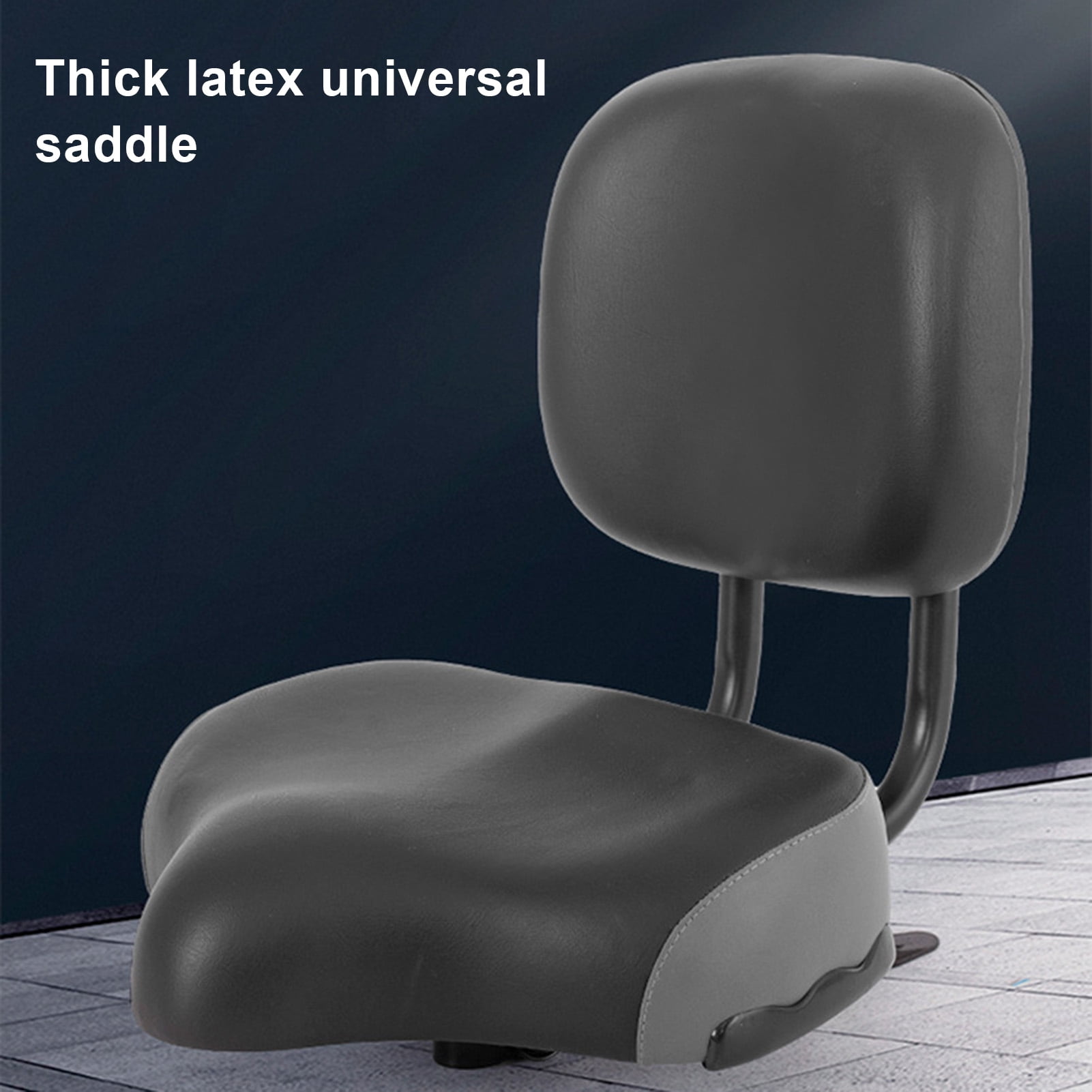 Bike Seat with Backrest Height Adjustable Latex Padded Cushion Tricycle ...