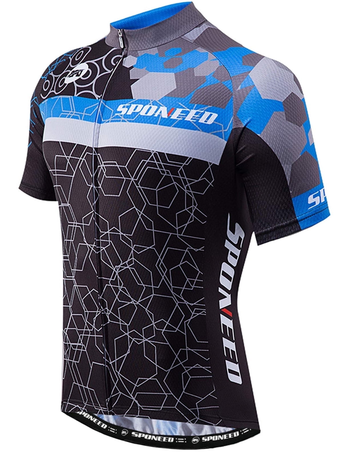 Bike Shirts for Men Cycling Jersey Full Zipper Road Bicycle Tops Short ...