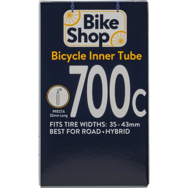 Bike Shop Presta Valve Inner Tube - 700x35-43c - Material - Walmart.com