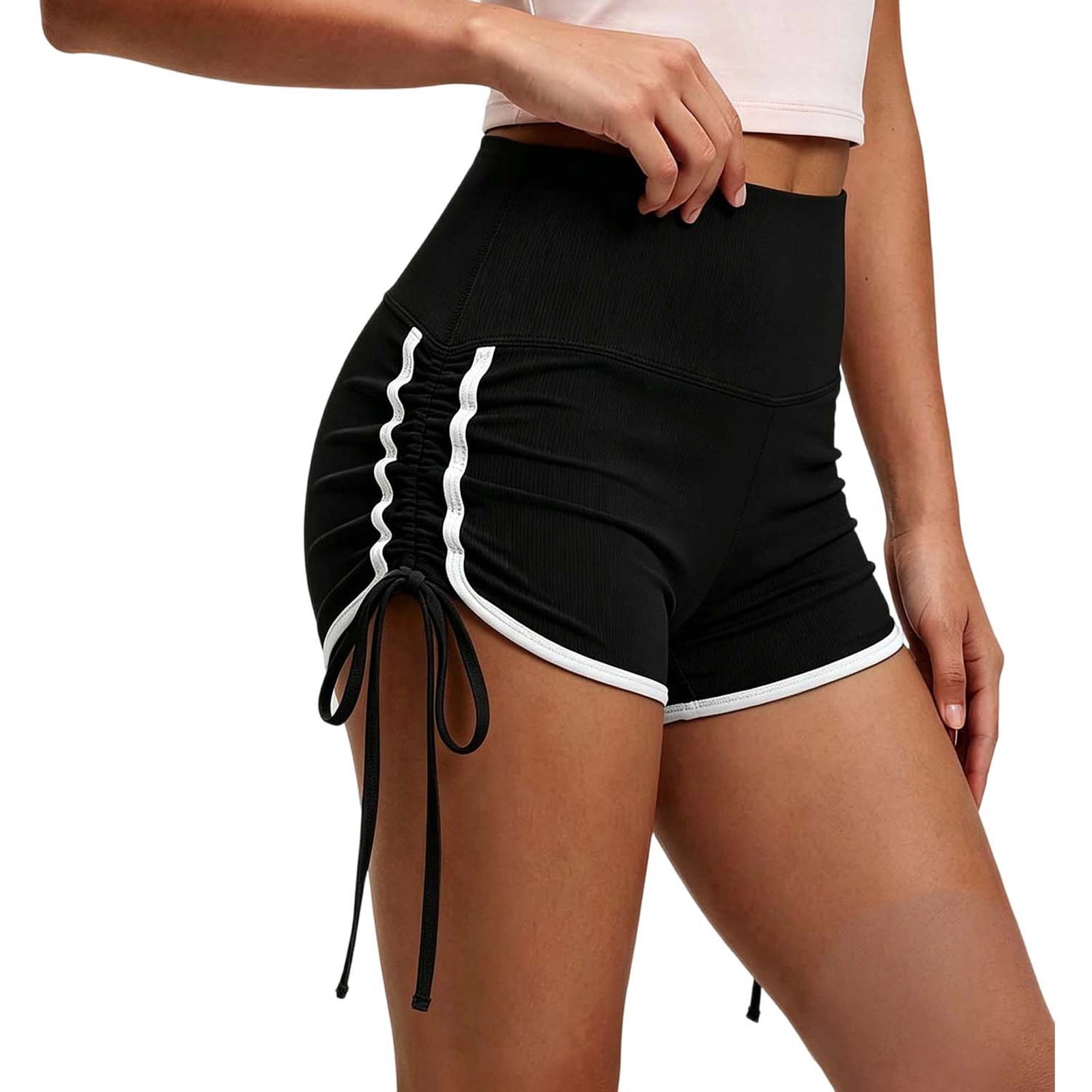 Bike Shorts Women High Waist Contrast Color Training Summer Clothes for ...