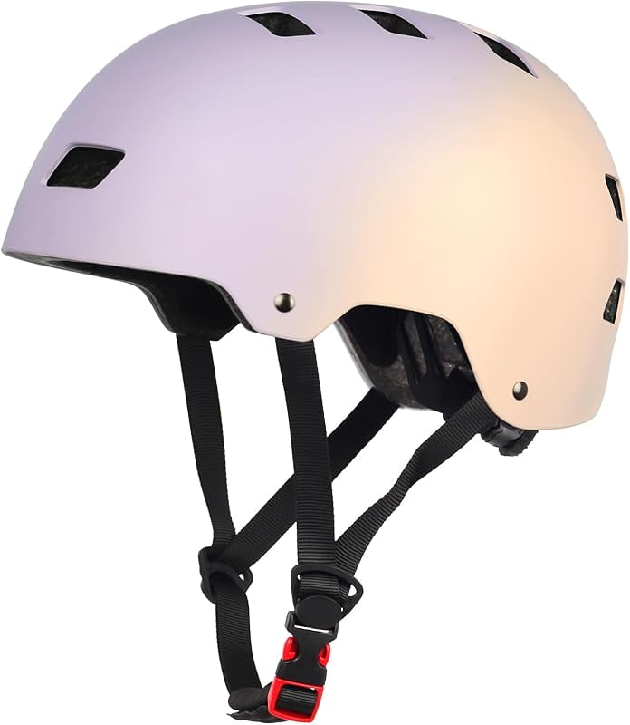 Bike Skateboard Helmet, Adjustable and Multi-Sport for Skate Scooter, 3 Sizes for Adult Youth ...