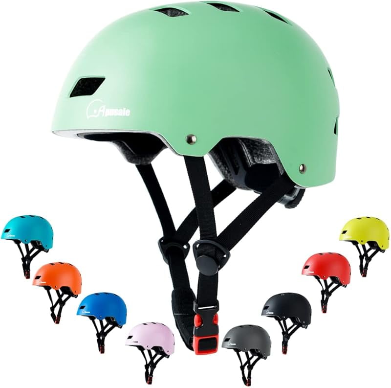 Bike Skateboard Helmet, Adjustable and Multi-Sport for Skate Scooter, 3 Sizes for Adult Youth ...