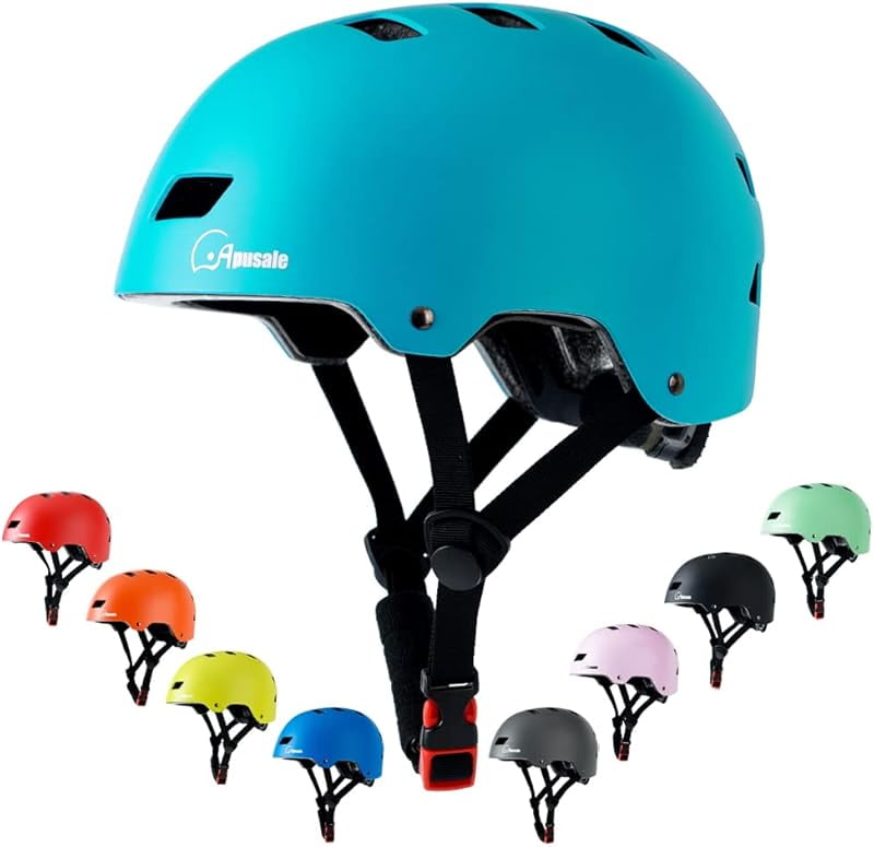 Bike Skateboard Helmet, Adjustable and Multi-Sport for Skate Scooter, 3 Sizes for Adult Youth ...