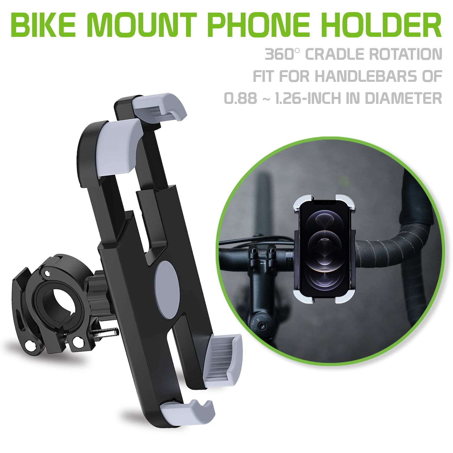 Bike Smartphone Mount, Universal Heavy Duty Bicycle Holder Mount With ...
