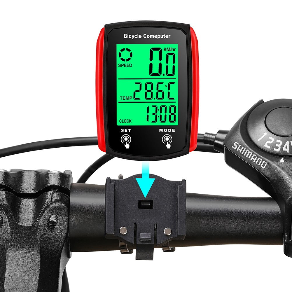 Sufanic Bike Speedometer, Waterproof Bicycle Wired Computer, Backlight LCD Display, Durable ...