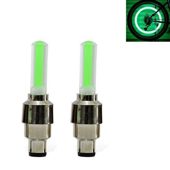 Bike Spoke Lights Bicycle LED Light Tire Valve Cap Flashlight Wheel ...