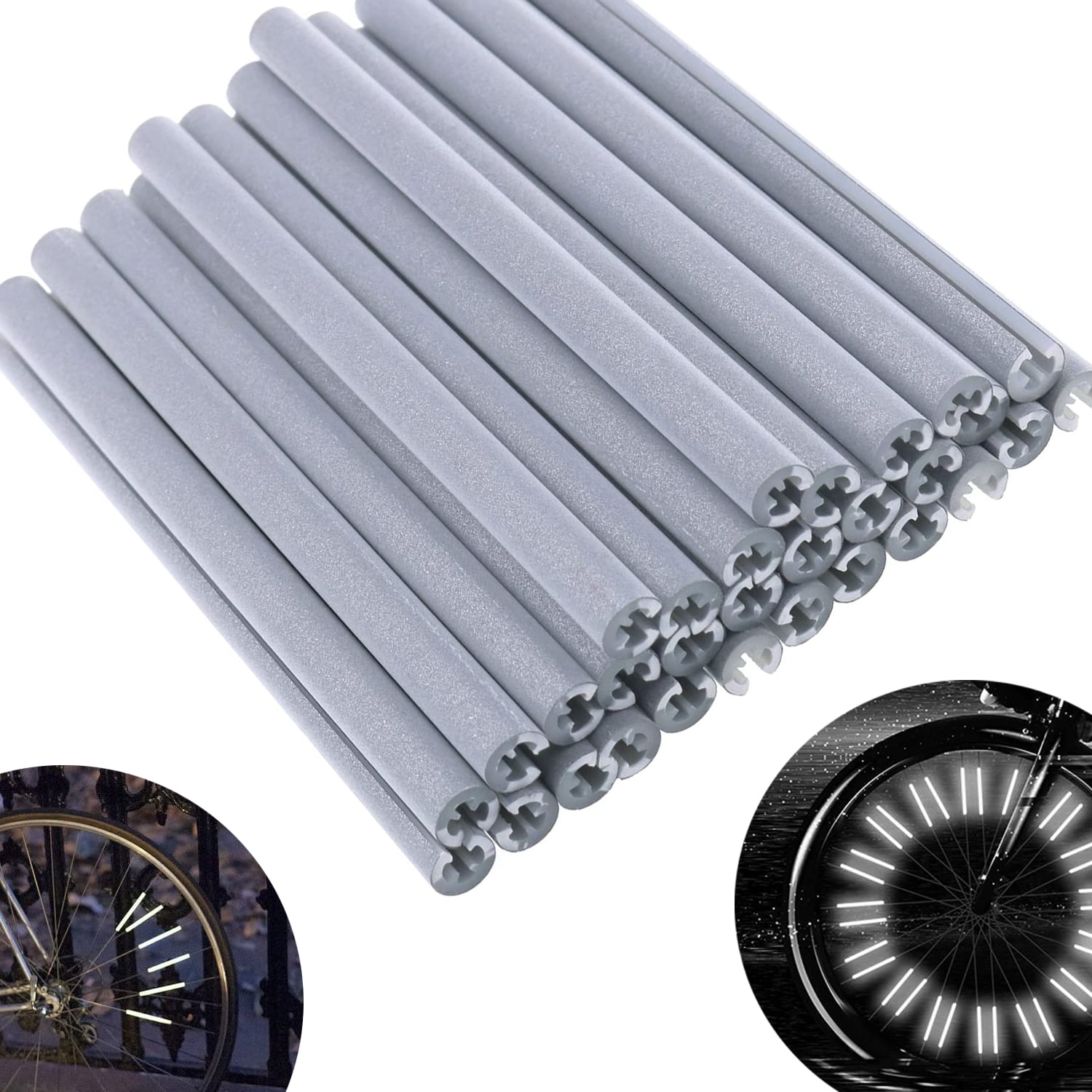 Bike Spoke Reflectors [72 Pieces] - 360° Visibility and Easy Mounting ...