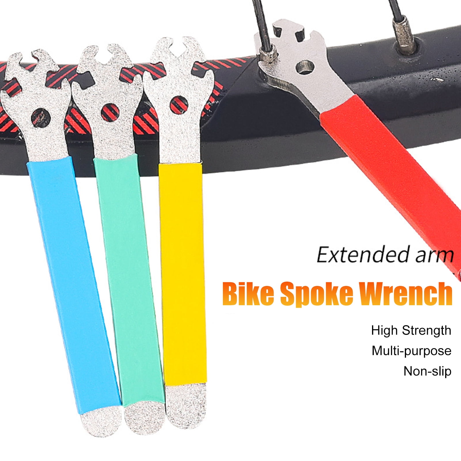 Bike Spoke Tool Extended Arm Design Multi-purpose Long Service Life ...