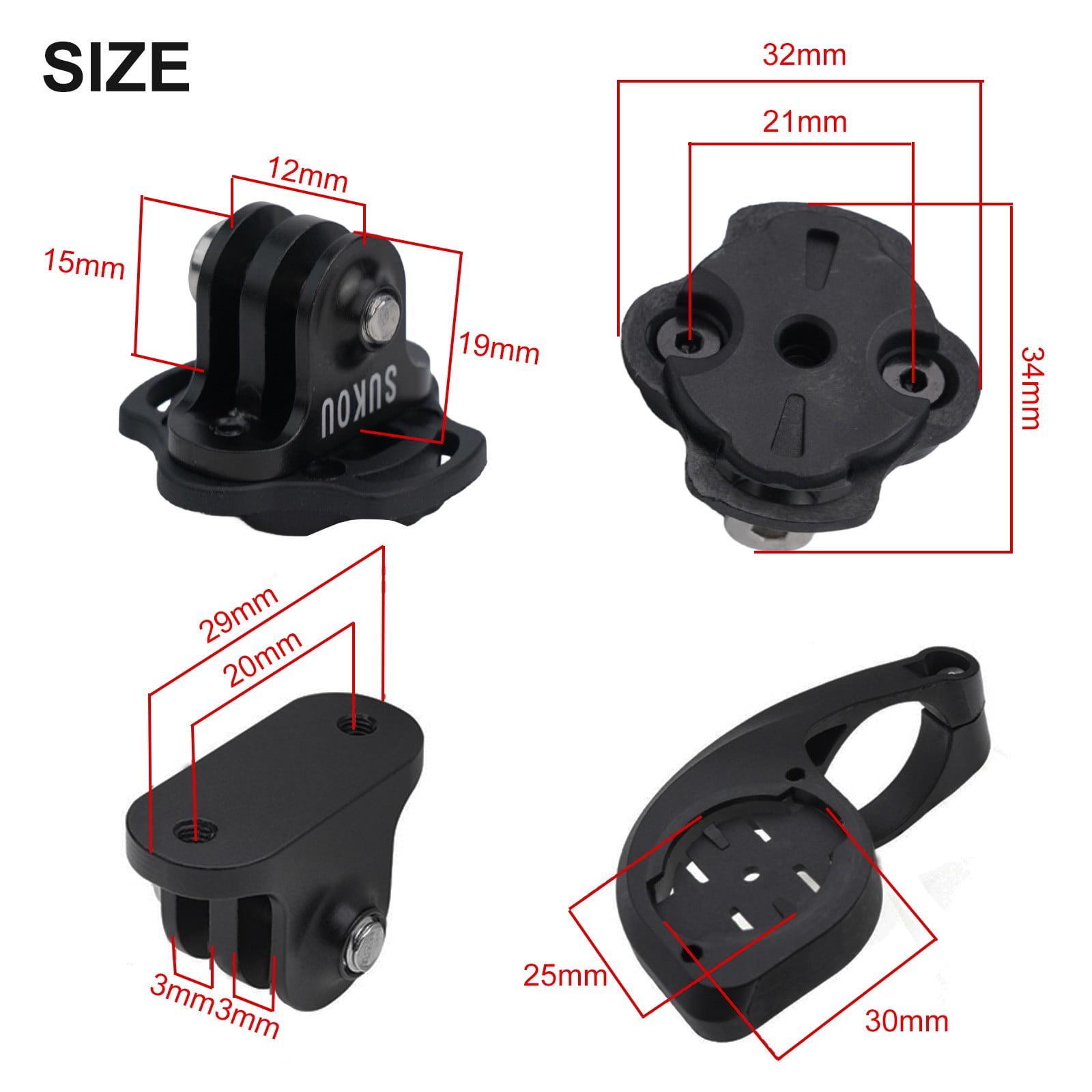 Bike Sport Camera Mount Bicycle Computer Male Holder For Garmin ...