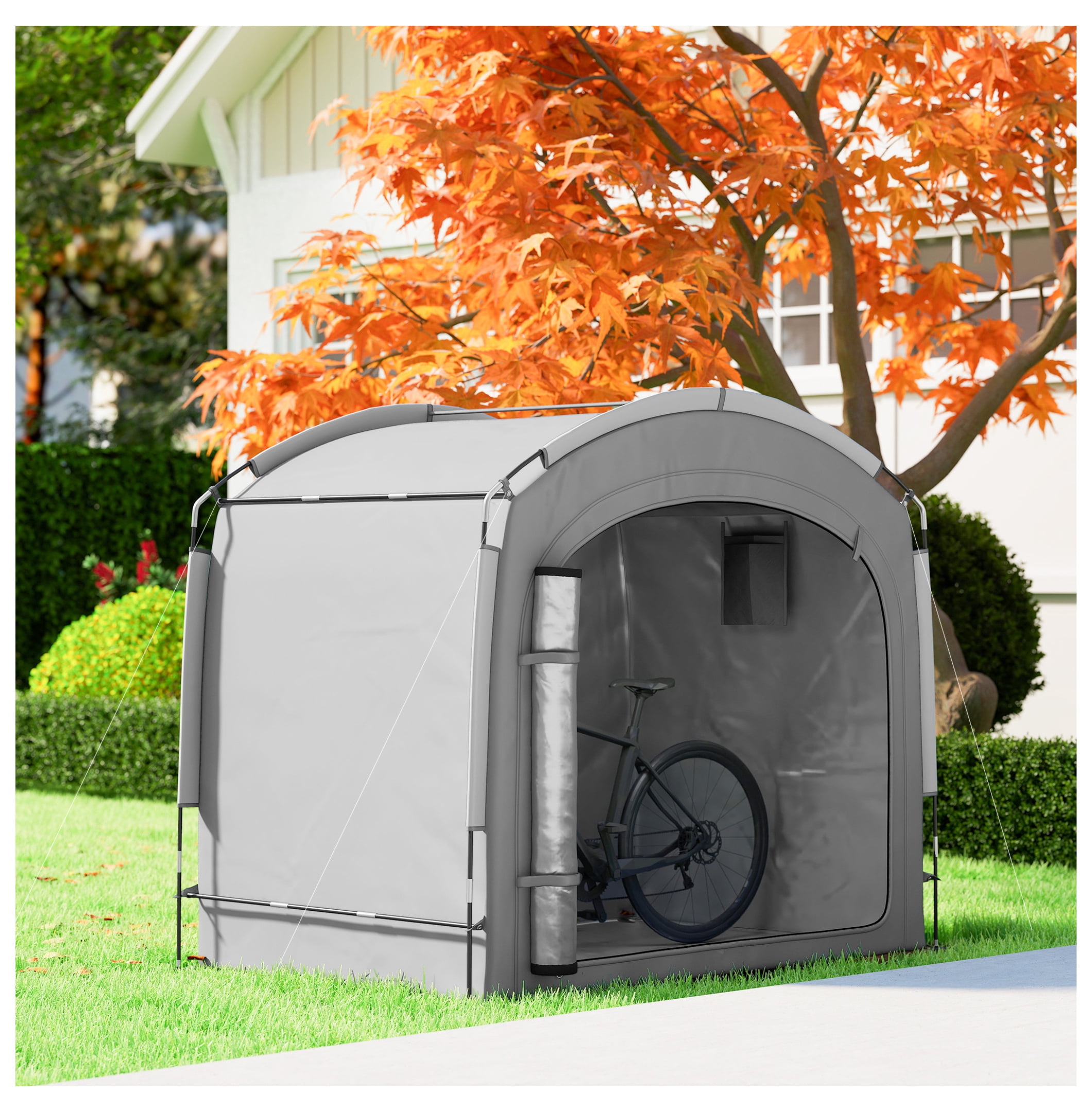 Bike Storage Shed Tent, Waterproof Bicycle Shelter for 3-4 Bikes ...