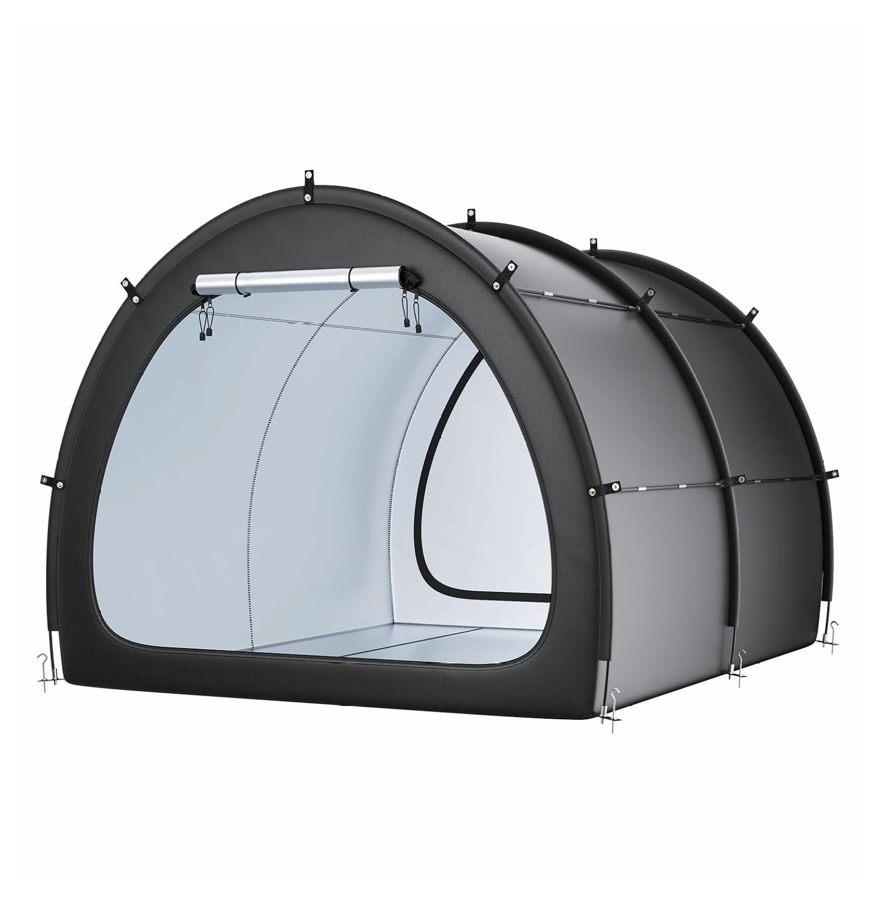 Bike Storage Tent 5+ Bikes, Outdoor Waterproof Bike Shelter Fan-Shaped ...