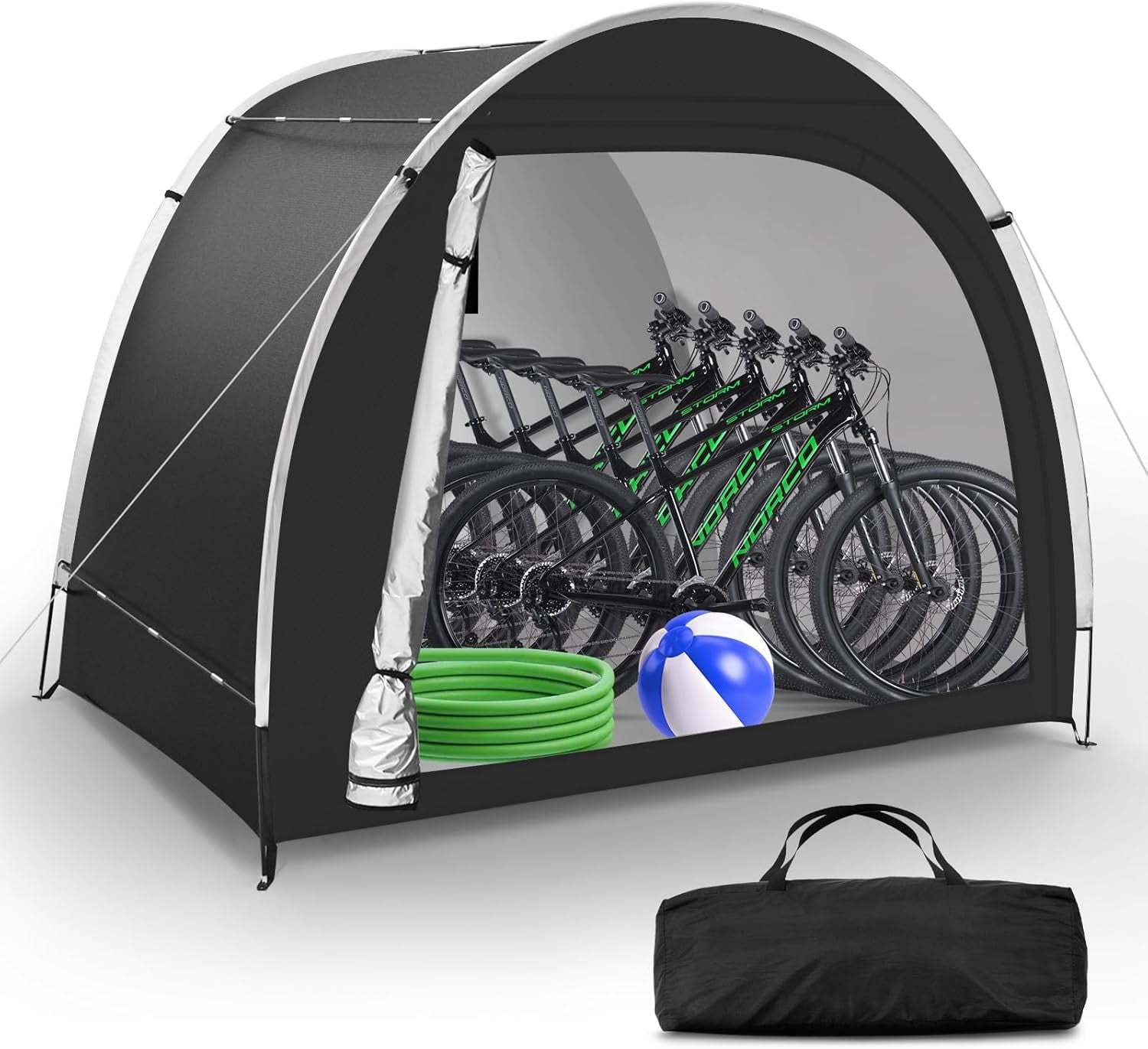 Bike Storage Tent Sheds - Outdoor Storage Waterproof, Upgraded 6.56x4.92x5.58ft Bicycle Shed ...
