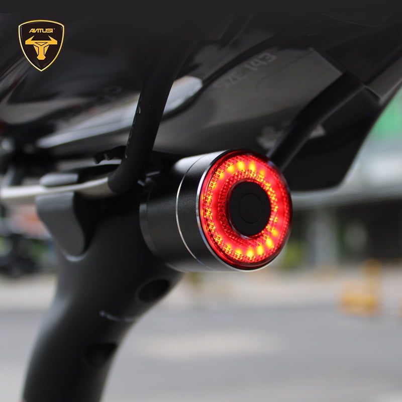 Bike Tail Light Bicycle, Smart Light: USB Charging Ipx6 Waterproof ...