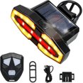 Bike Tail Light Solar Powered USB Rechargeable with Turn Signals ...
