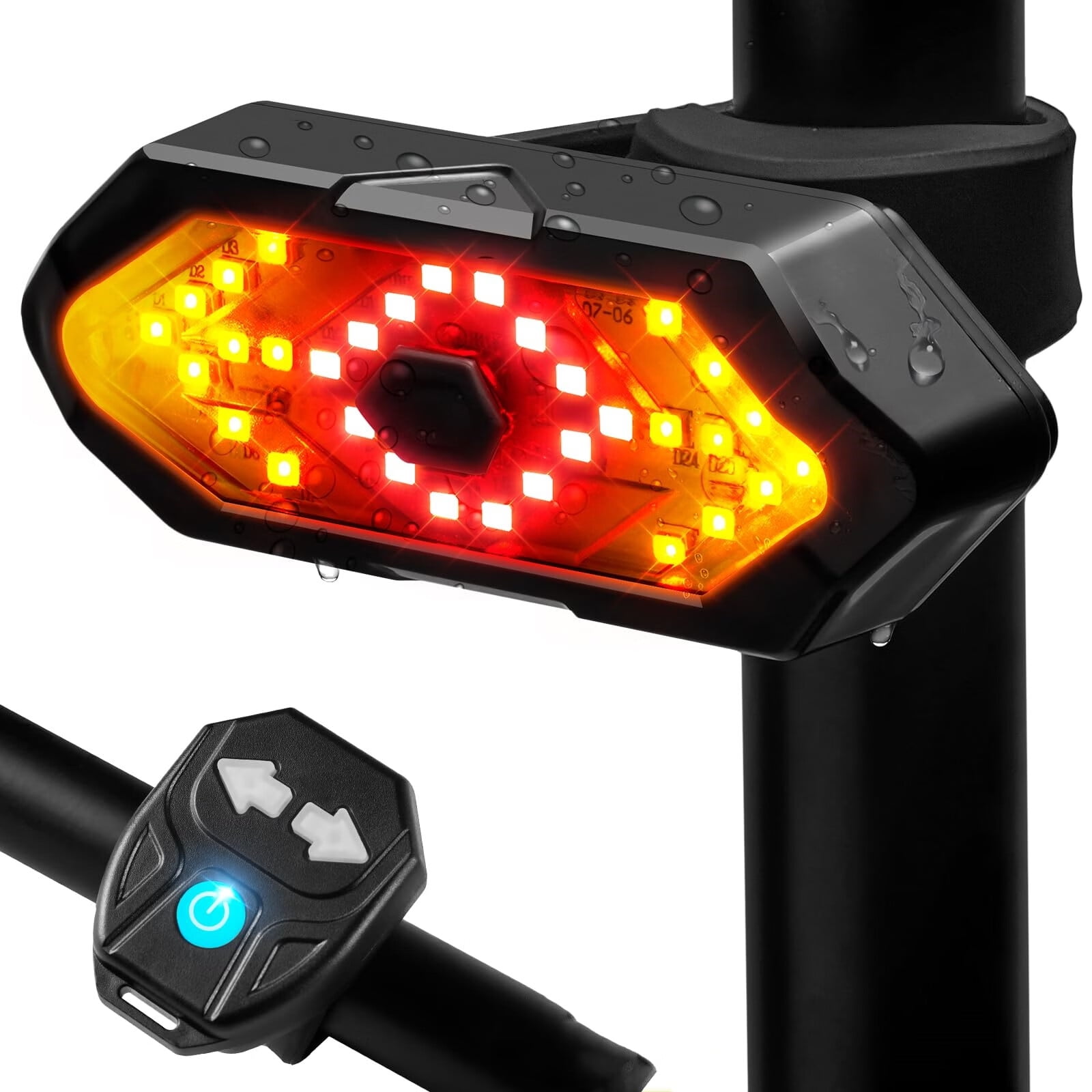 Bike Tail Light with Turn Signals USB Rechargeable Bike Turn Signals ...