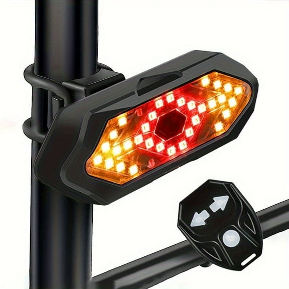 USB Rechargeable LED Bike Tail Light with Turn Signals & Remote – 5 ...