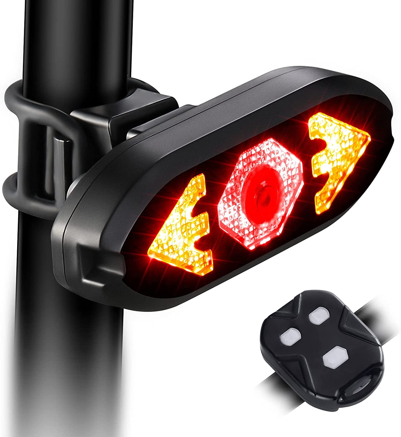 Bike Tail Light with Turn Signals Wireless Remote Control Waterproof ...