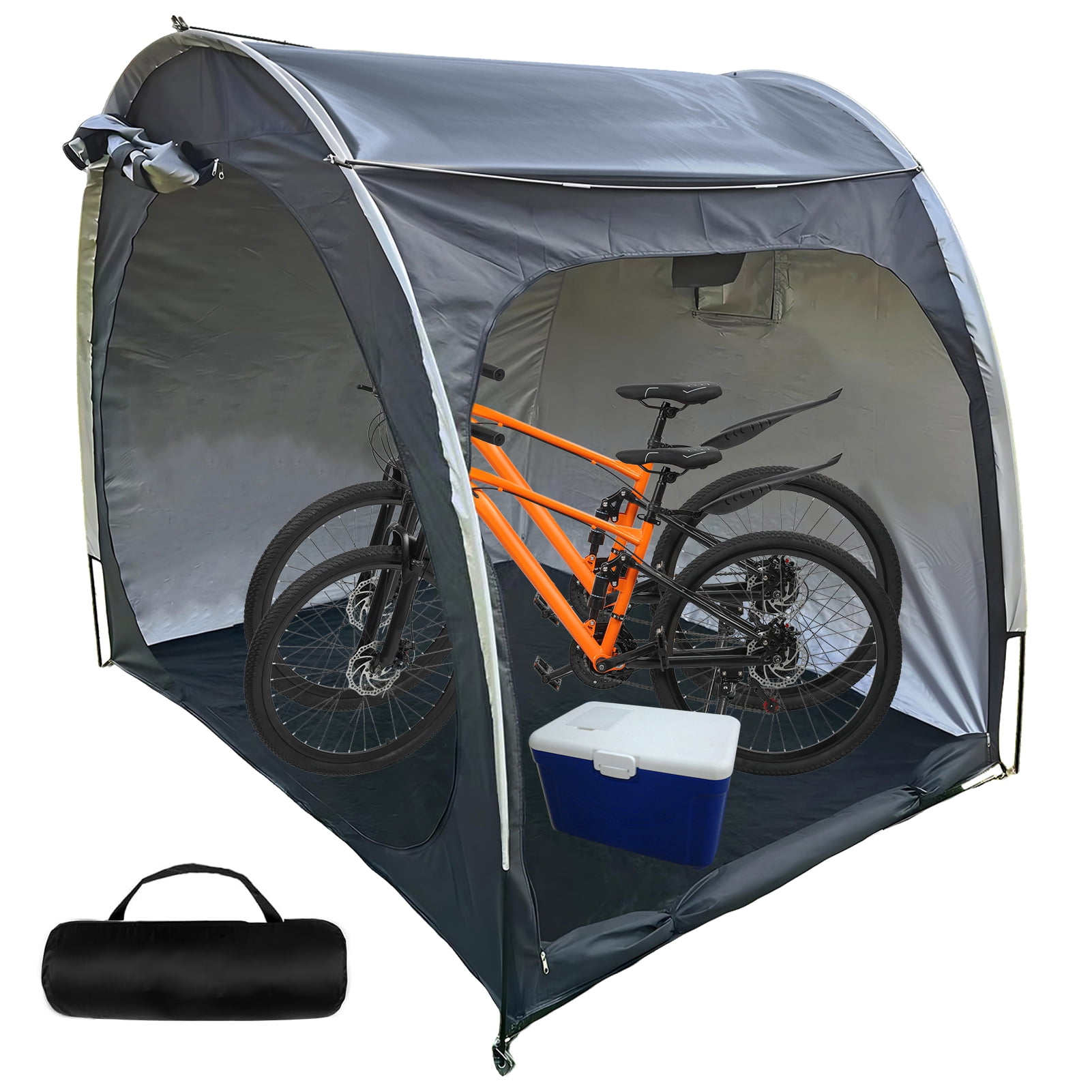 Bike Tent Outdoor Storage Waterproof,Portable Bike Shed with 210D Oxford Fabric,2-4 Bike ...