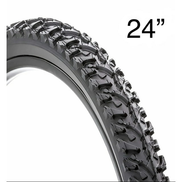 MOHEGIA 24x2.125-Inch Foldable Mountain Bike Tire, Black Replacement Bicycle Tires with Puncture ...