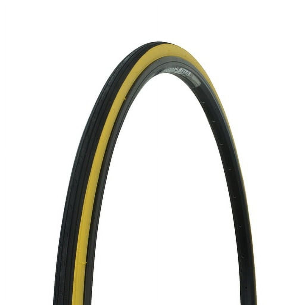 Bike Tire 700 x 25c P-1035 Black/Yellow Sidewall - Walmart.com
