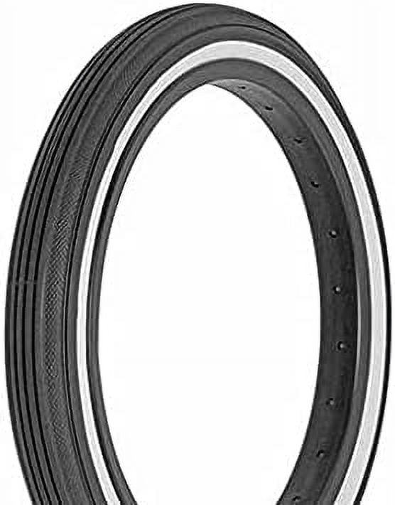 Bike Tire, Bicycle Tire 16 x -3/4 S7 Black/White Side Wall. 16" Slick ...