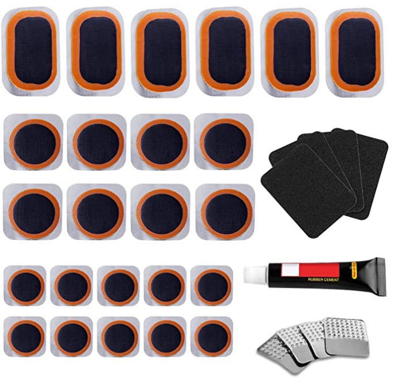 Bike Tire Kits Inner Tube Puncture Patch Kits 24 Pcs Vulcanizing Metal ...