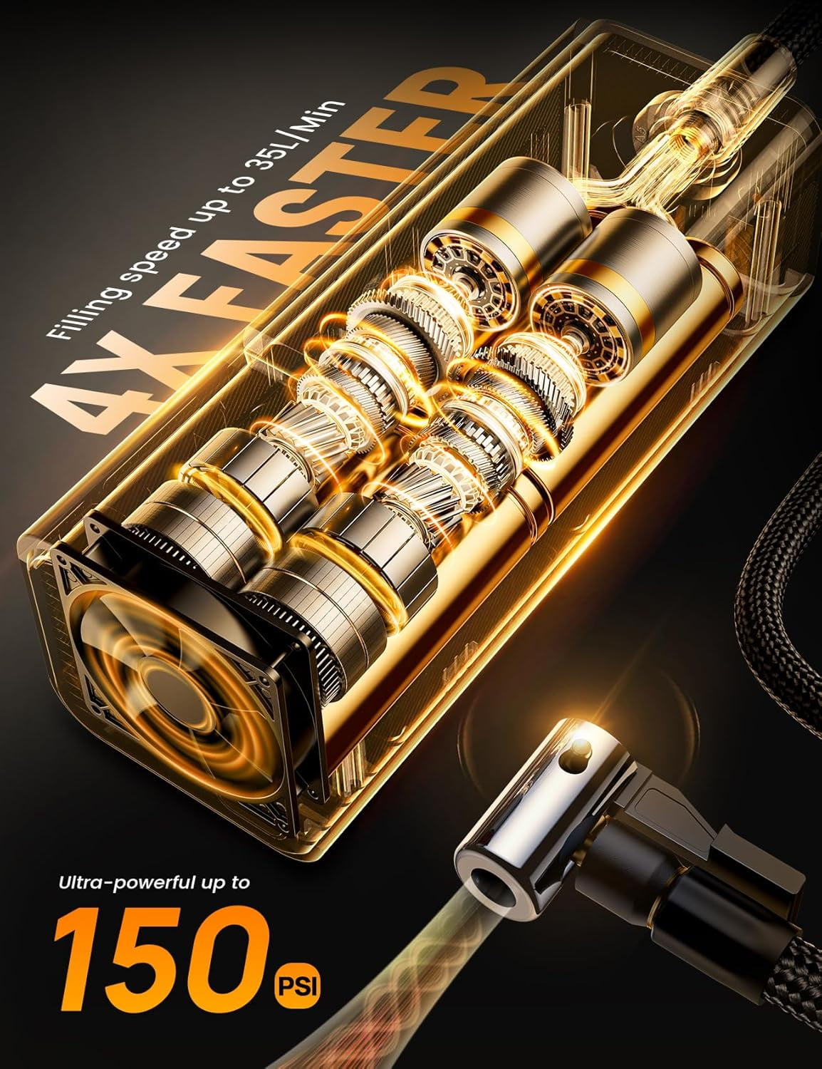 Bike Tire Portable Inflator Air Compressor with Water Bottle Holder ...