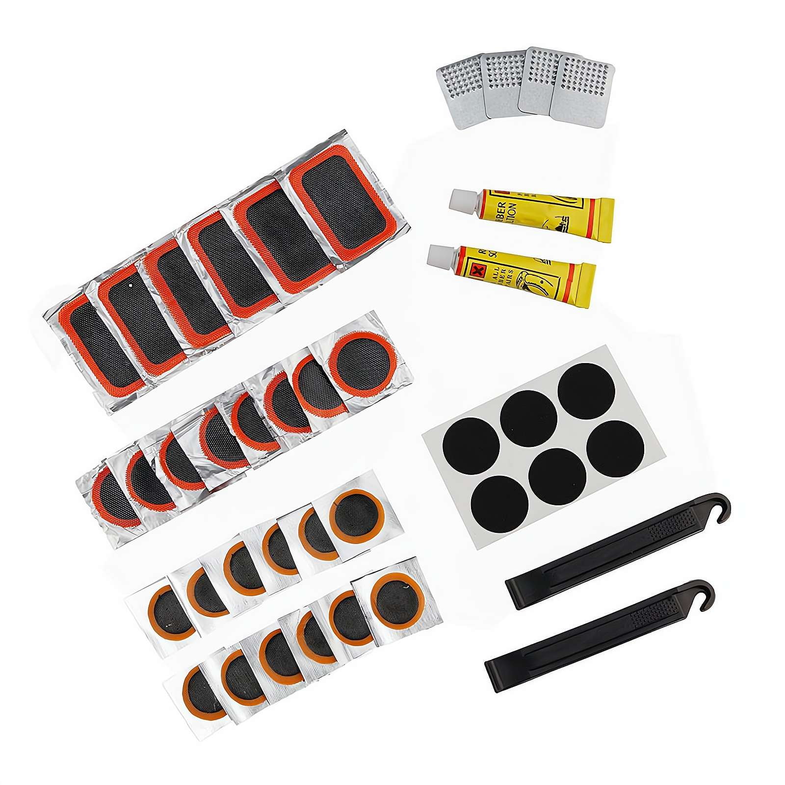 Bike Tire Repair Kit - Bike Inner Tube Puncture Lock Kits with 32Pcs ...