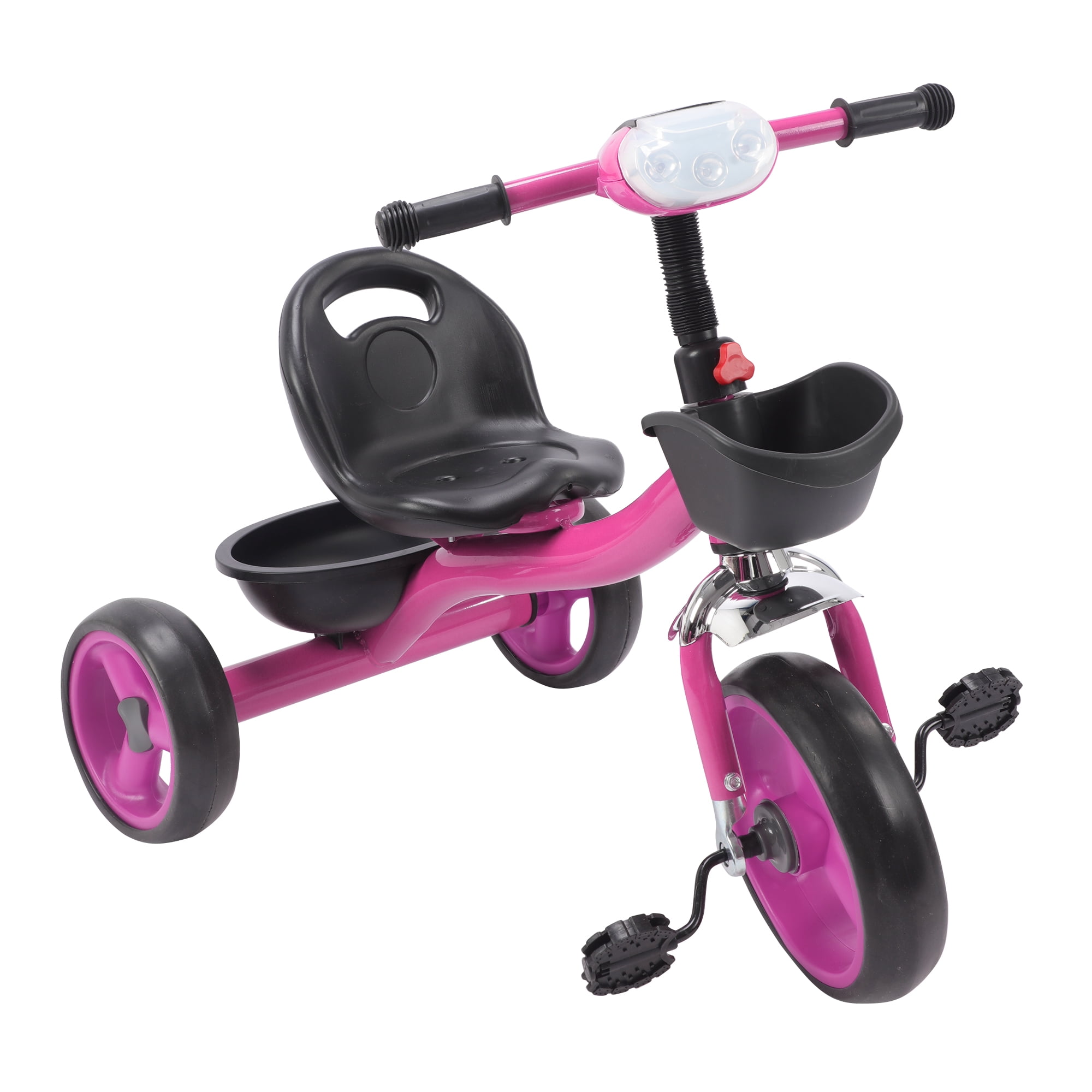 Bike for Toddler Kids Classic Tricycle Steel Trike Frame with Bell and Handlebar TasselsColorful ...