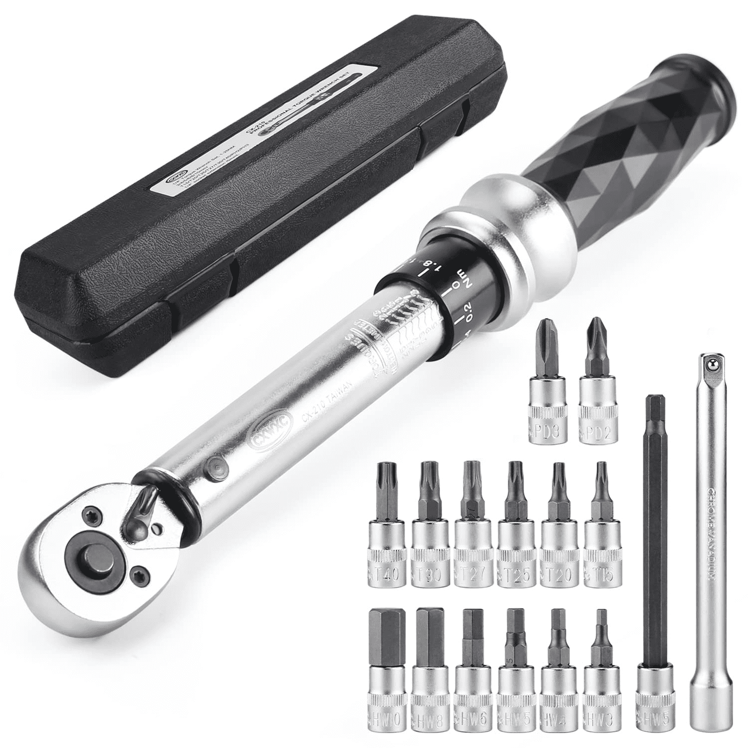 Bike Torque Wrench Set 1/4" Drive Click 1-25 Nm Bicycle Maintenance ...