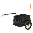 Bike Trailer, Cargo Bicycle Trailer with Storage Box, Galvanized Steel ...