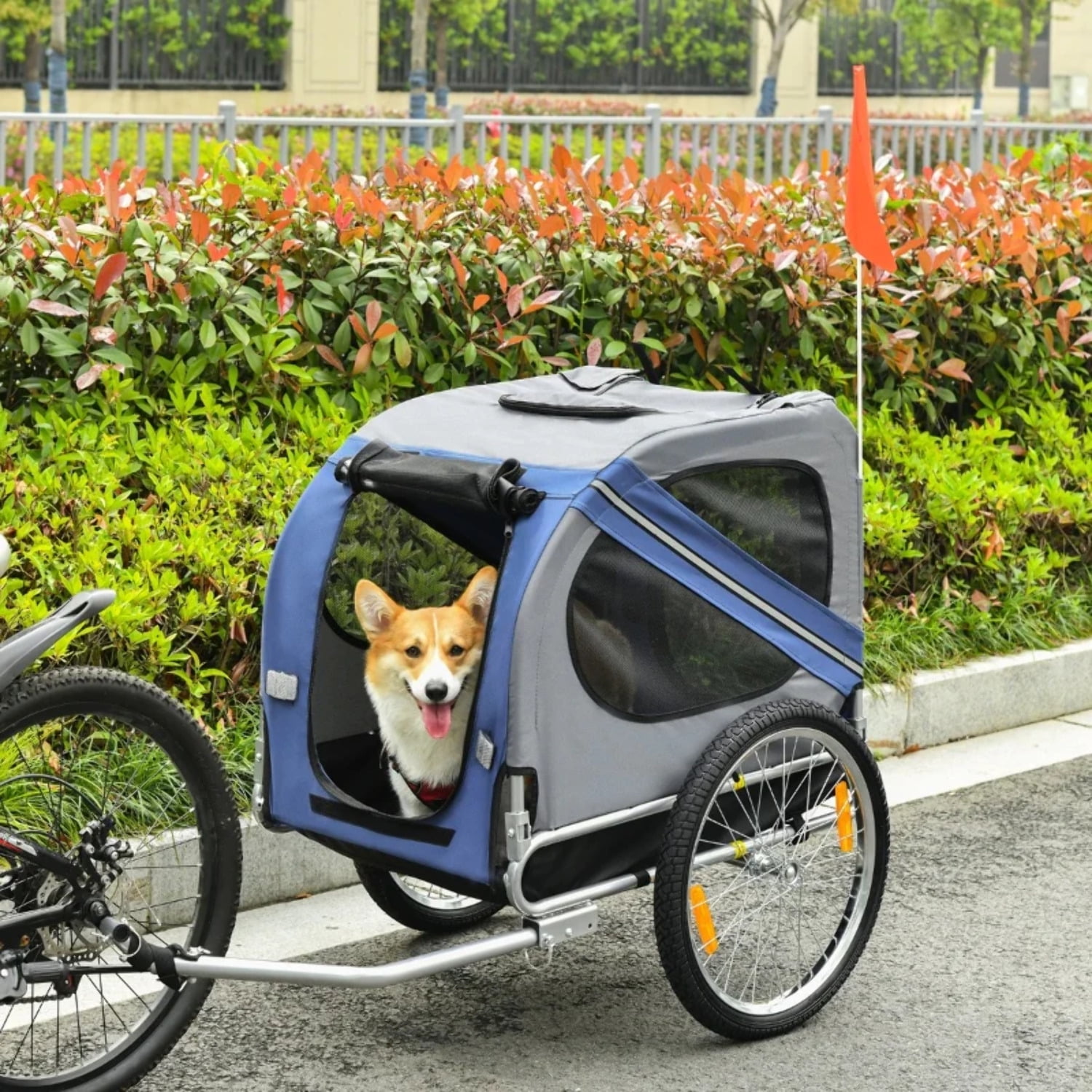 Bike Trailer Cargo Cart for Dogs and Pets - Walmart.com