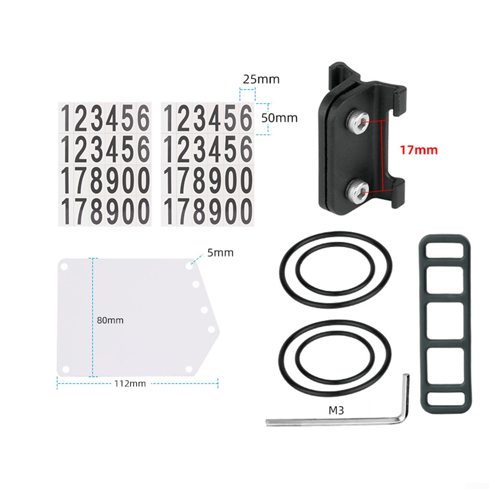 Bike Triathlon Race Number Plate Mount Bicycle Seatpost Holder with ...