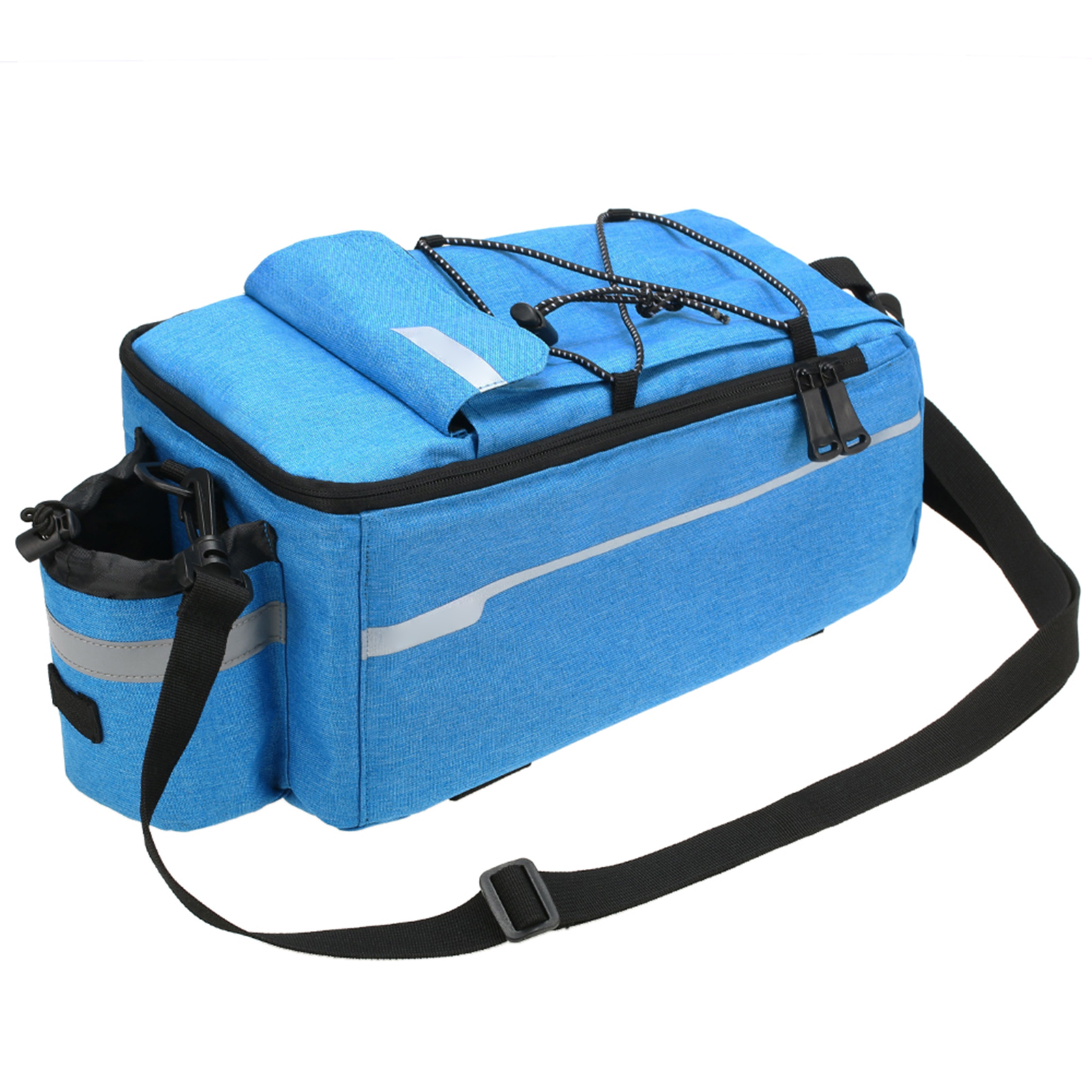 Bike Trunk Cooler Bag Insulated Rear Rack Storage Reflective For Safe ...