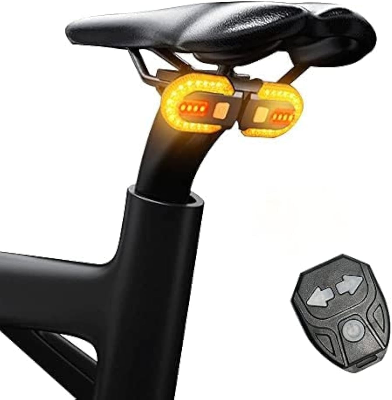 Bike Turn Signals, Bike Wireless LED Turn Signals Tail Light, USB ...