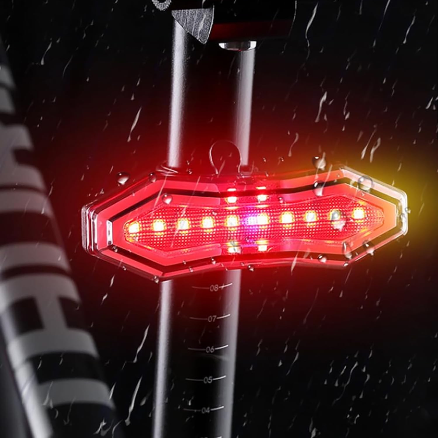 Bike Turn Signals, Bright Bicycle Turn Signals Front Back, Wireless Remote Control Bike Tail ...