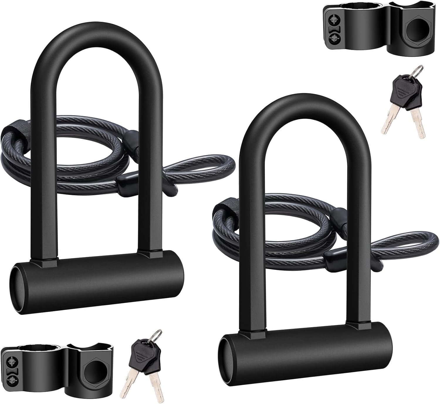 Bike U Lock Heavy Duty Bike Lock Bicycle U Lock, 16mm Shackle and 4ft ...
