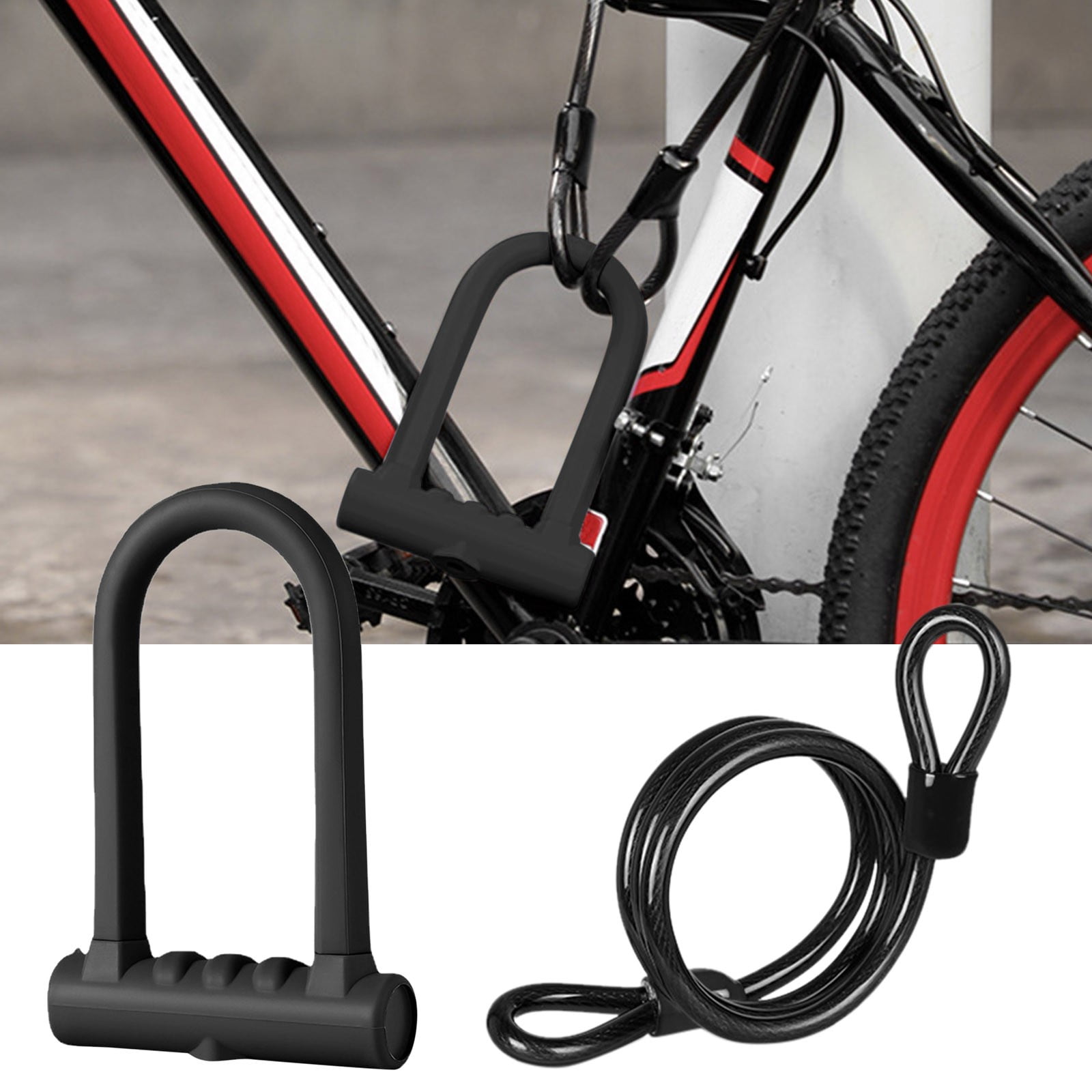 Bike U Type Silicone Lock Electric Car Open Thick And Hard Shear ...
