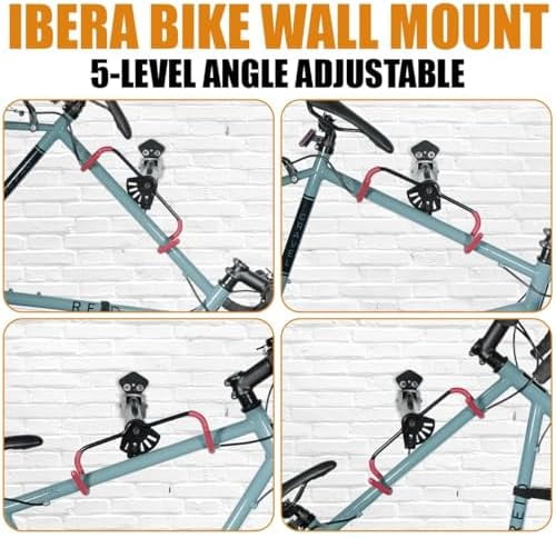 Bike Wall Mount - Adjustable Frame Holder & Soft Rubber Cradles ...
