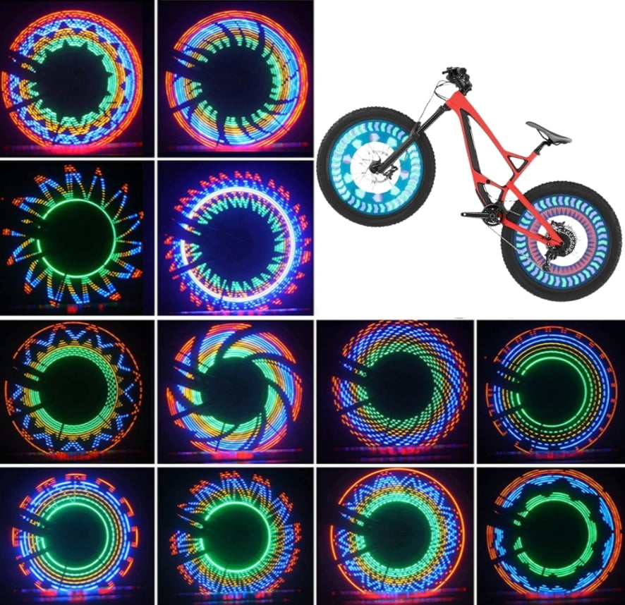 Bike Wheel Lights, LED Waterproof Bicycle Spoke Tire Light with 32-LED ...