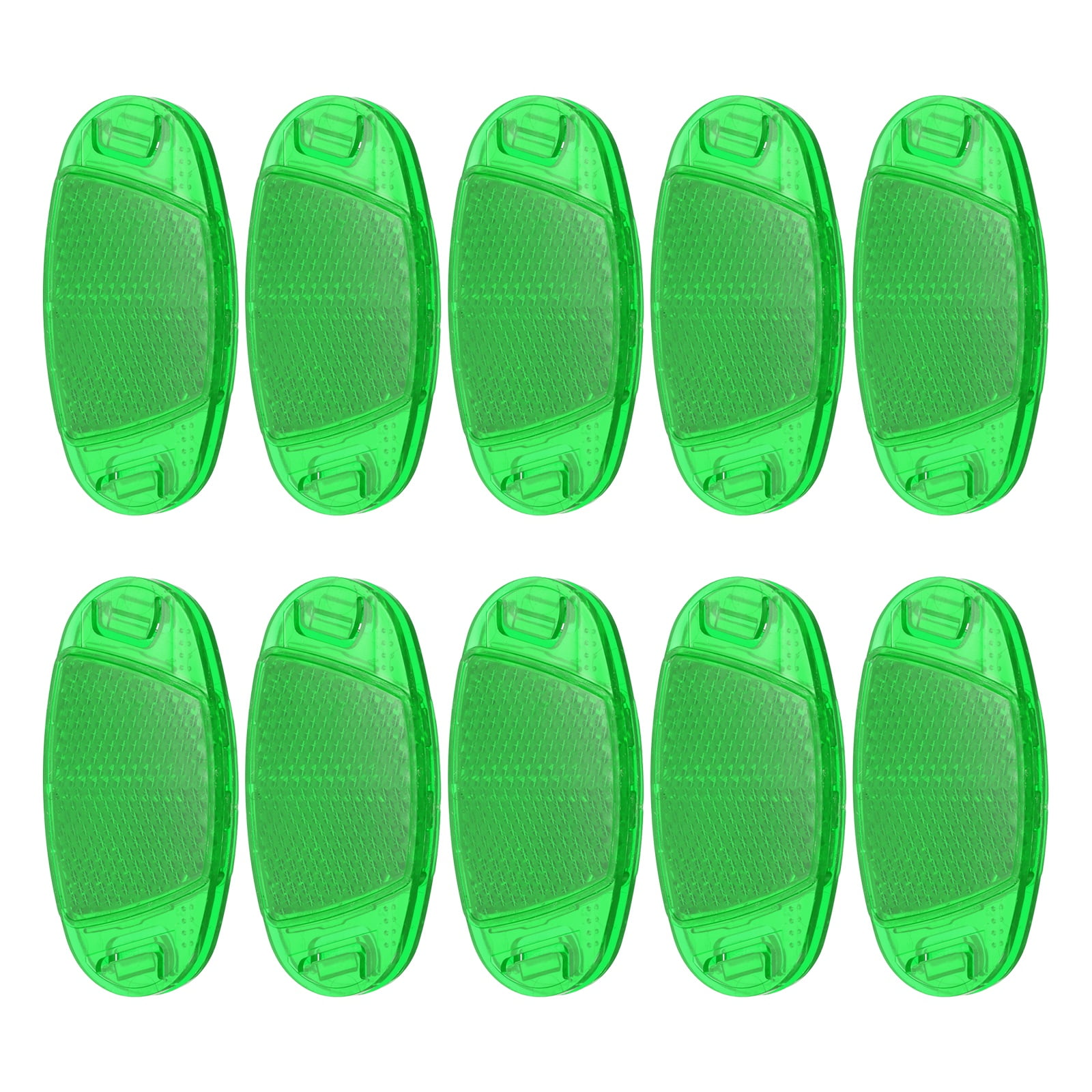 Bike Wheel Reflectors, 10 Pcs Plastic Universal Oval Safety Bicycle ...