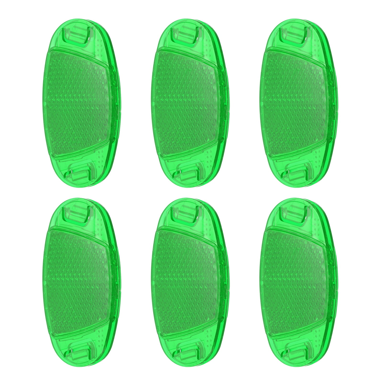 Uxcell 6 Pcs Oval Rear Reflectors Bike Wheel Rim Reflective Warning ...