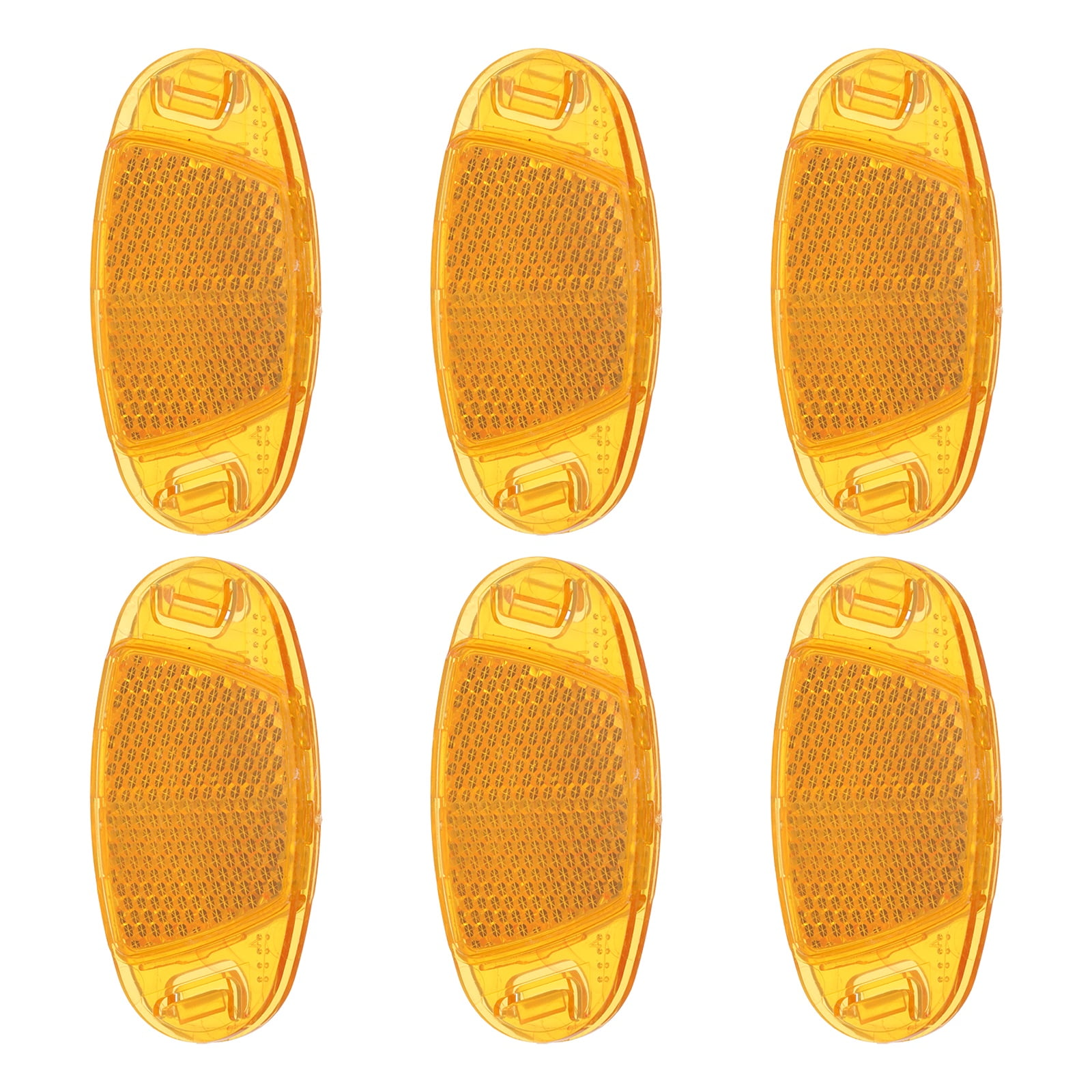 Uxcell 6 Pcs Oval Rear Reflectors Bike Wheel Rim Reflective Warning ...