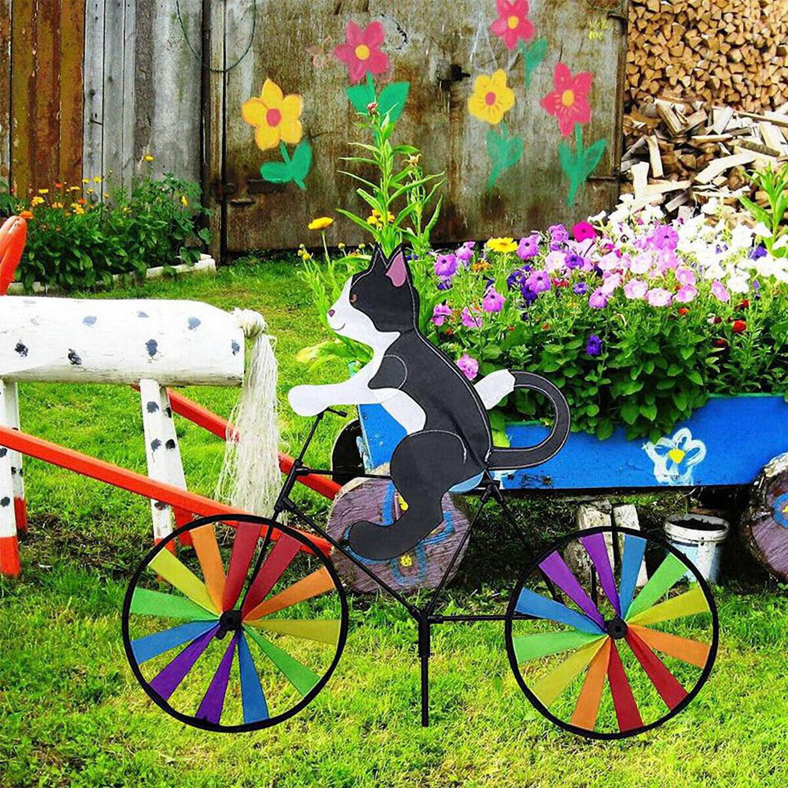 Bike Wind Spinner Bike Garden Wind Spinner Ornaments Cute Animal ...