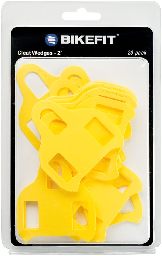 BikeFit Cleat Wedge - Look/Shimano Compatible 3-Hole, 2 Degree, 20-Pack ...